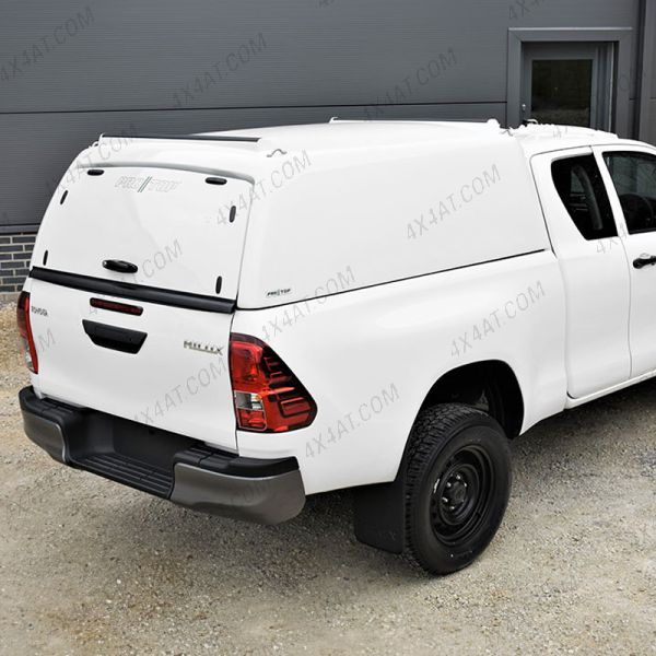 Toyota Hilux Extra Cab 2016- ProTop Tradesman Canopy in 218 Black | 4x4AT