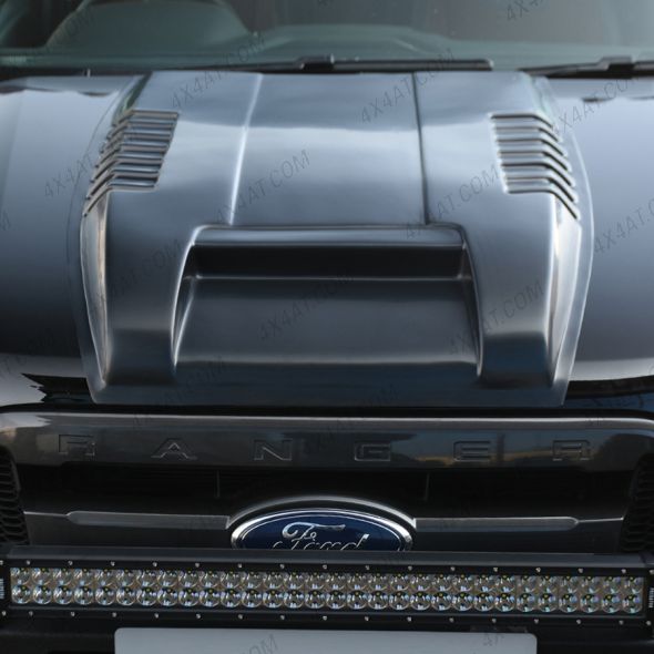 Ford Ranger 2016-2022 Full Size Bonnet Scoop in Matt Black | 4x4AT