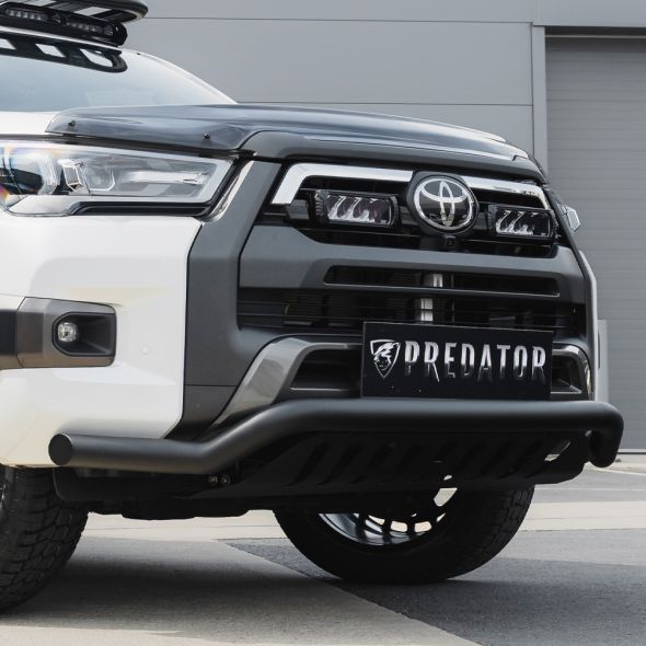 Toyota Hilux 2021- Spoiler bar with Axle plate in Black | NLG